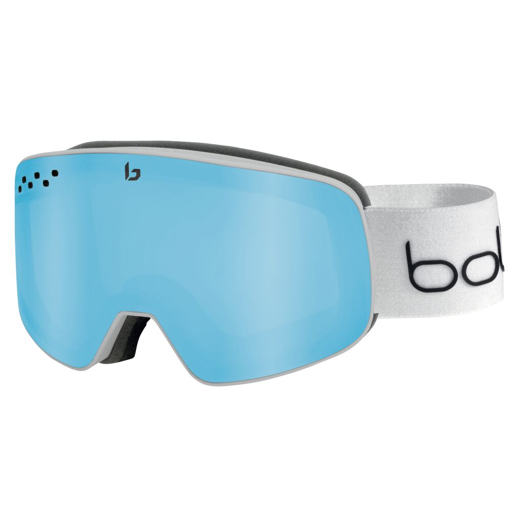 Bolle Nevada Matte White Corp Azure - laskettelulasit (valkoinen ...