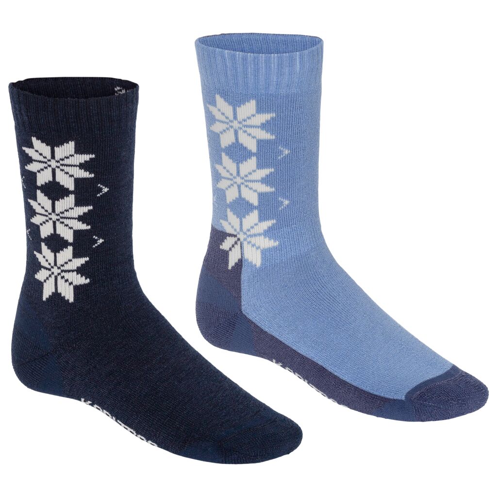Kari Traa Wool Sock 2pk - naisten pitkät sukat (sininen)