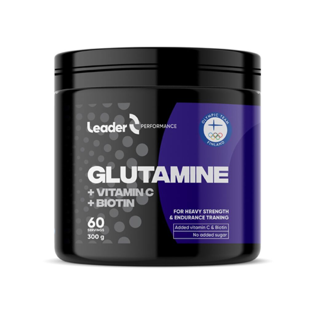 Leader Performance Glutamine + Vitamin C + Biotiini 300 G - aminohappo ...