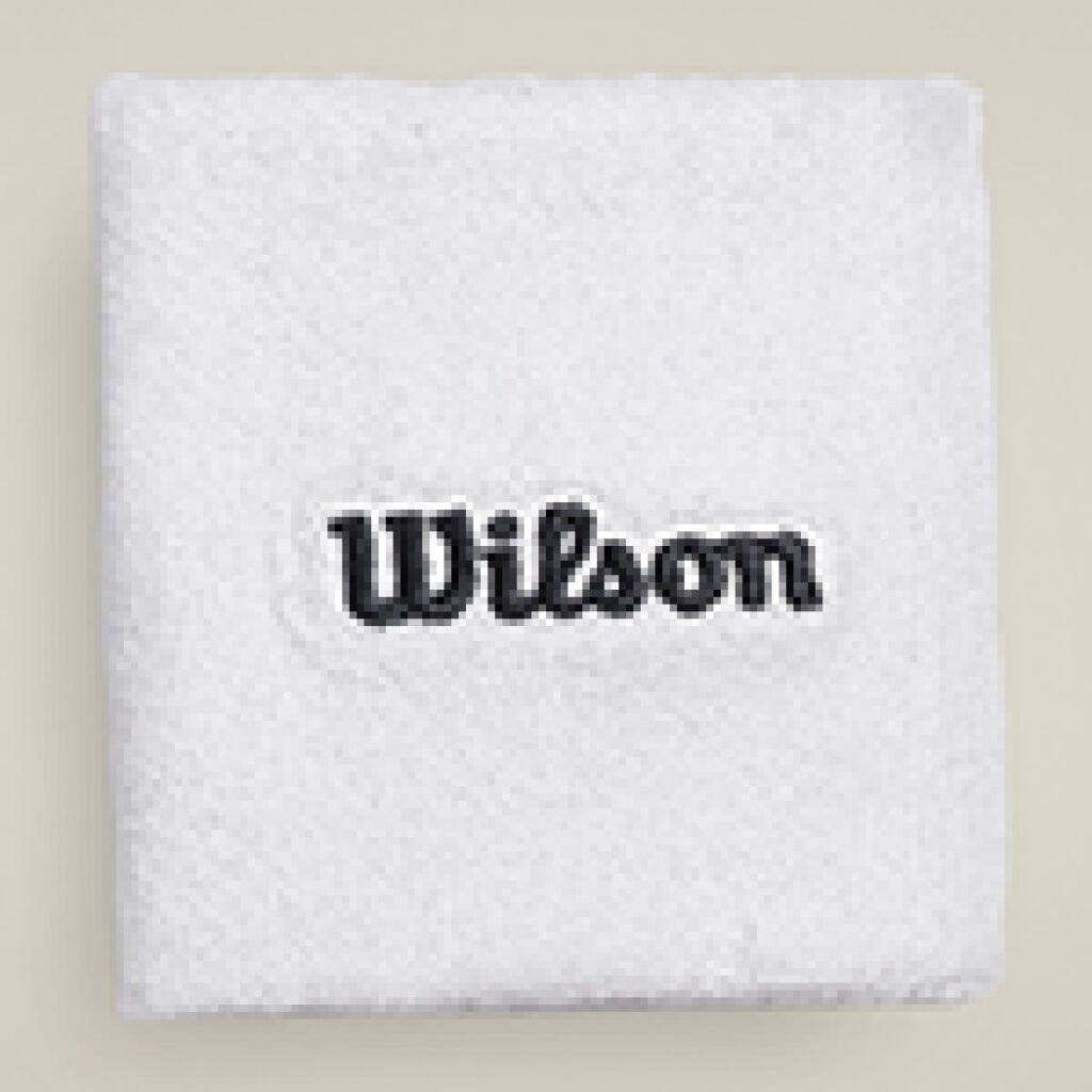 Wilson Terry Logo Wristband - hikinauha (valkoinen) | Budget Sport